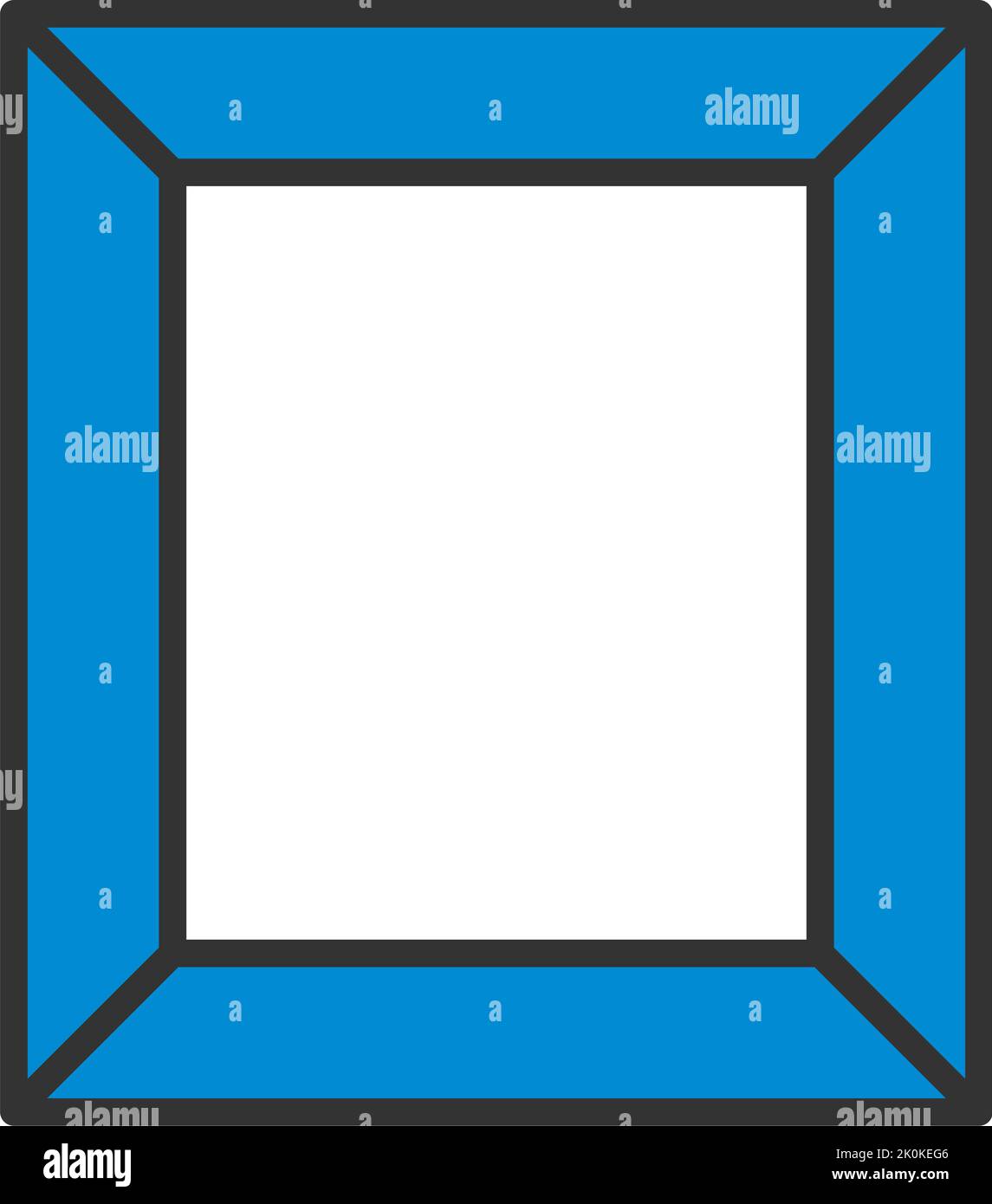 Picture Frame Icon. Editable Bold Outline With Color Fill Design ...