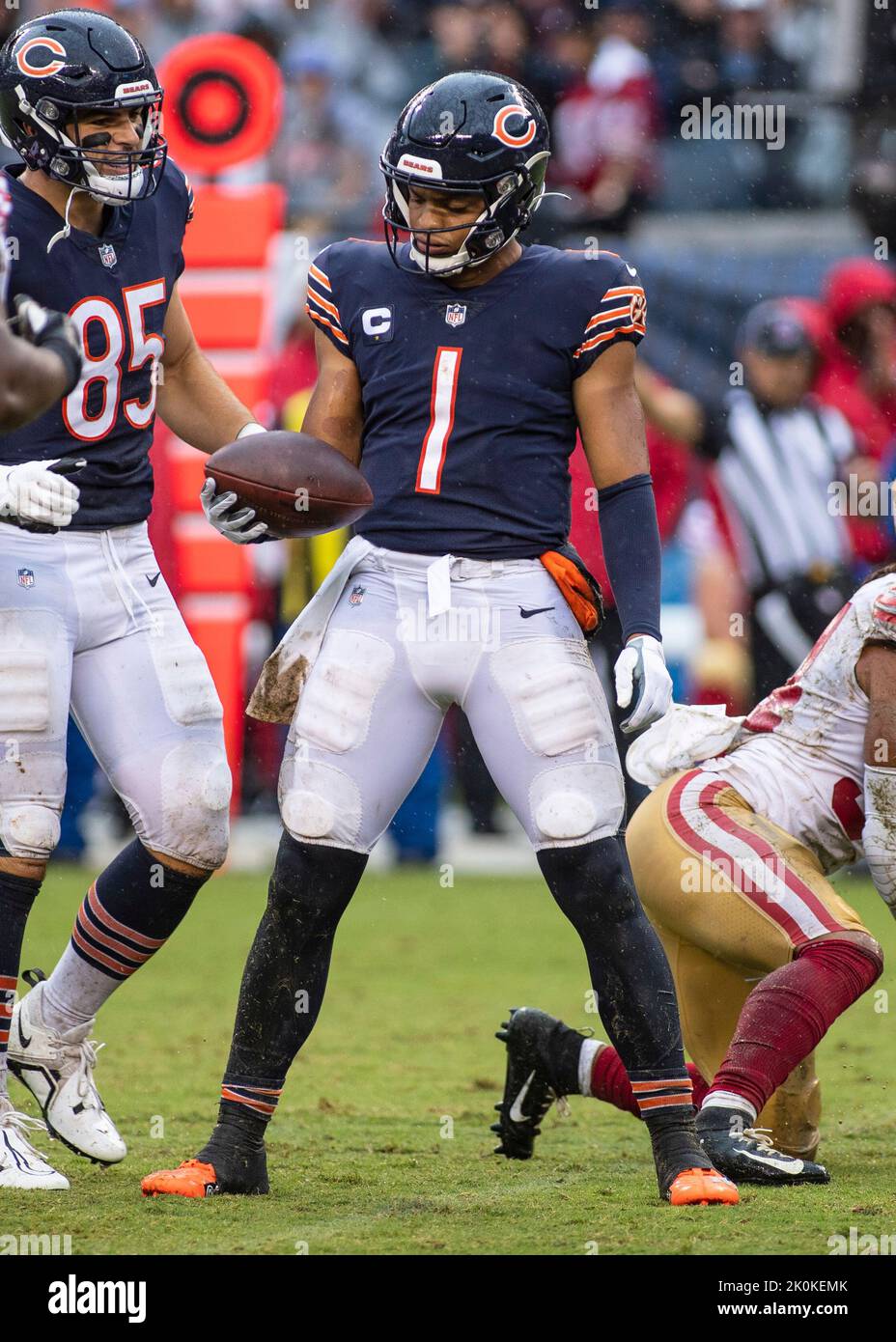 Justin fields celebrates hi-res stock photography and images - Alamy