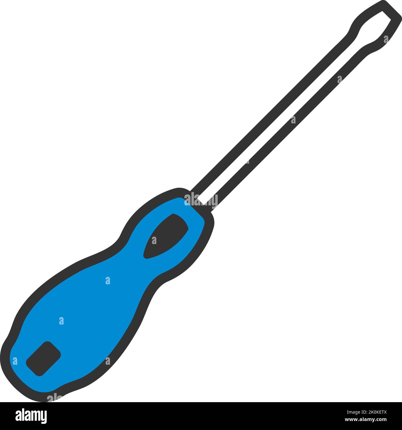 Icon Of Screwdriver. Editable Bold Outline With Color Fill Design ...