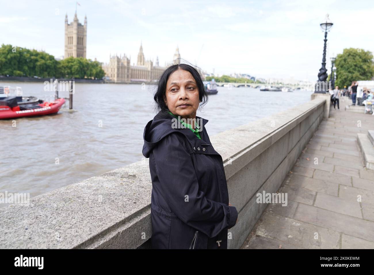 Vanessa Nathakumaran, 56, from Harrow, is the first person to arrive on ...