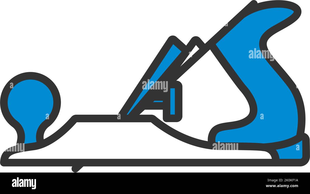 Icon Of Jack-plane. Editable Bold Outline With Color Fill Design ...