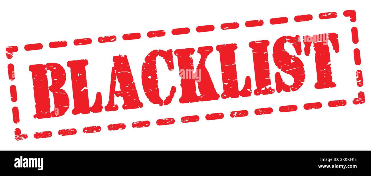 Blacklist word hi-res stock photography and images - Alamy