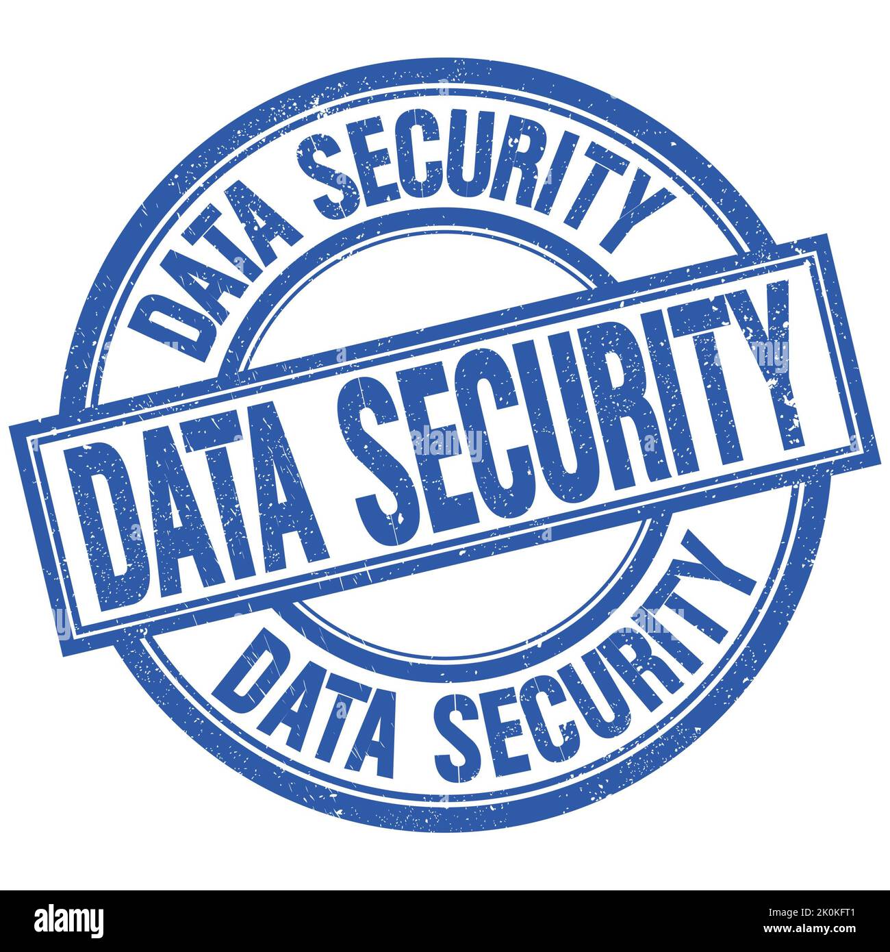 DATA SECURITY text written word on blue round stamp sign Stock Photo ...