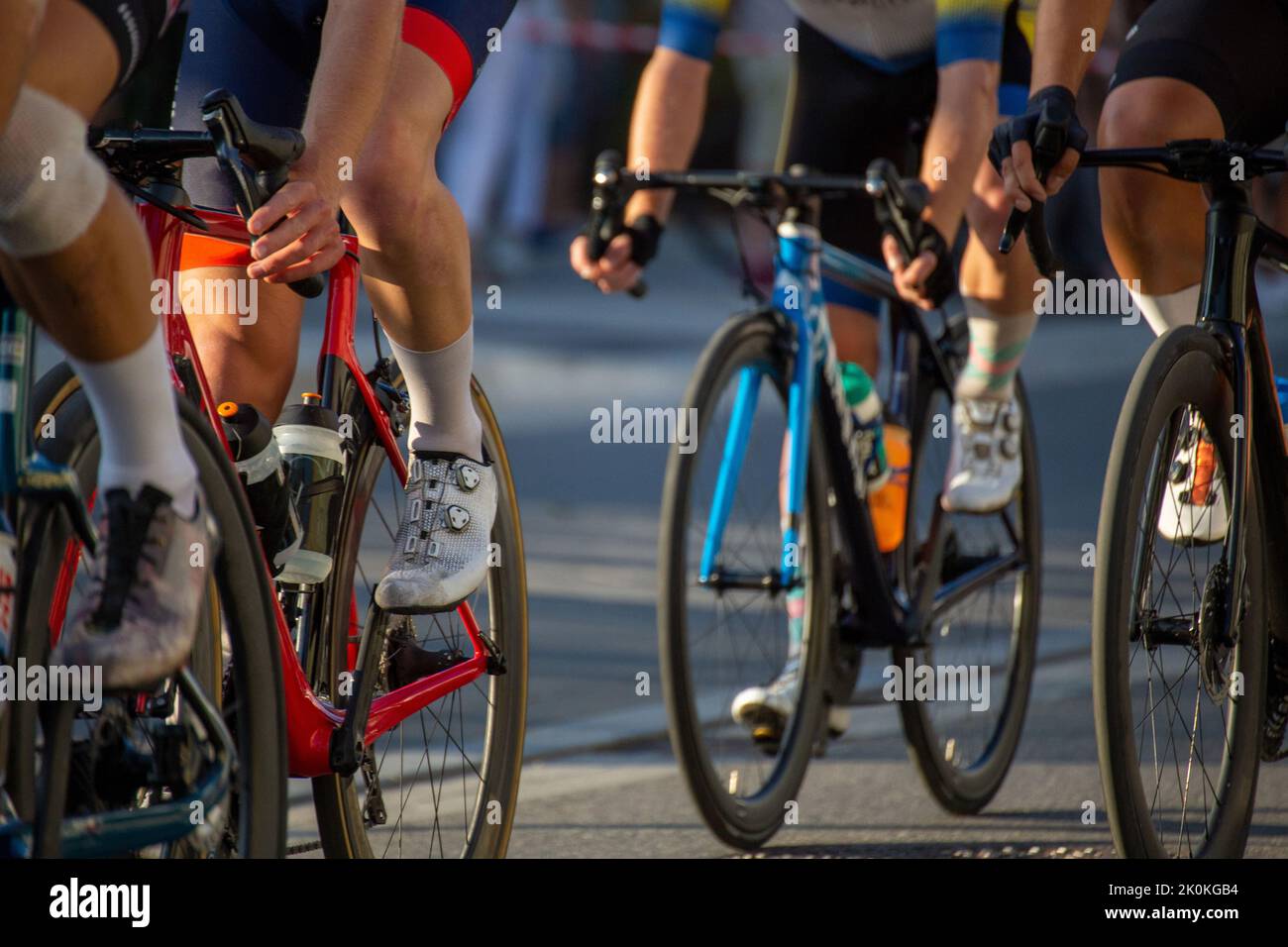 Detail of a road bike race (symbol image Stock Photo - Alamy