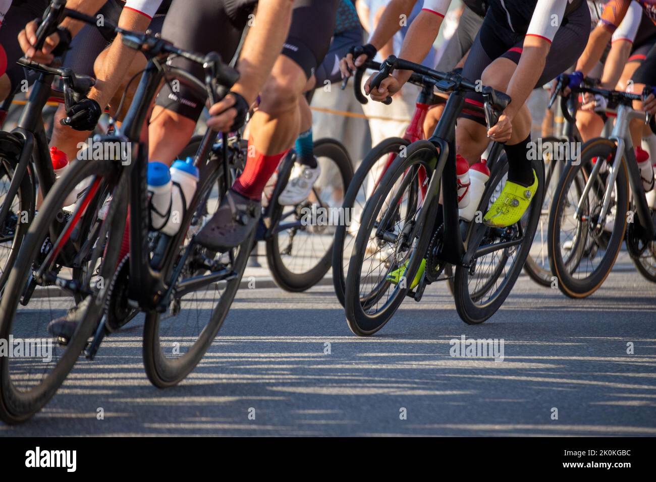 Detail of a road bike race (symbol image Stock Photo - Alamy