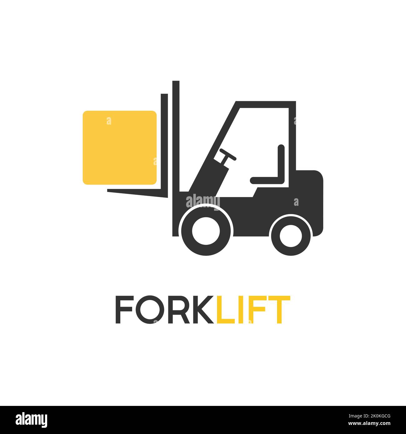 Forklift template or symbol on white background Stock Vector Image ...