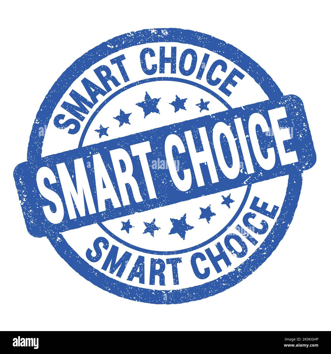 SMART CHOICE text written on blue grungy stamp sign Stock Photo - Alamy