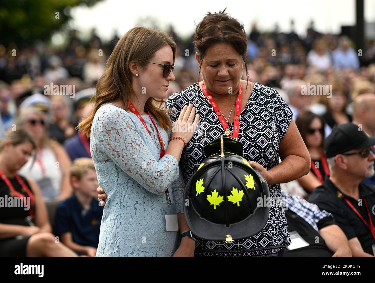 Erin Blackie, wife of Firefighter Skyler Blackie of Truro Fire Service ...
