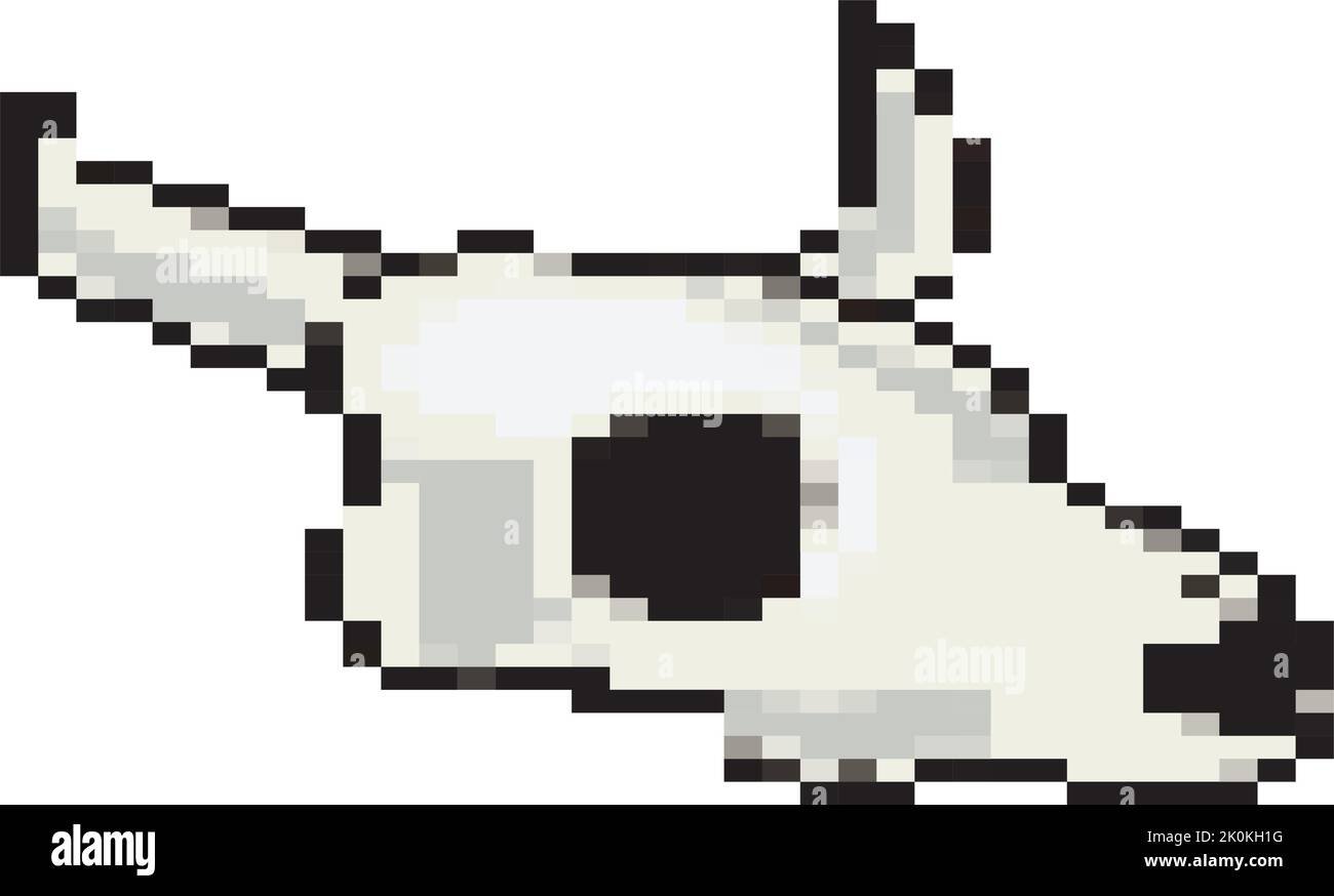 8-bits cow skull Stock Vector Image & Art - Alamy