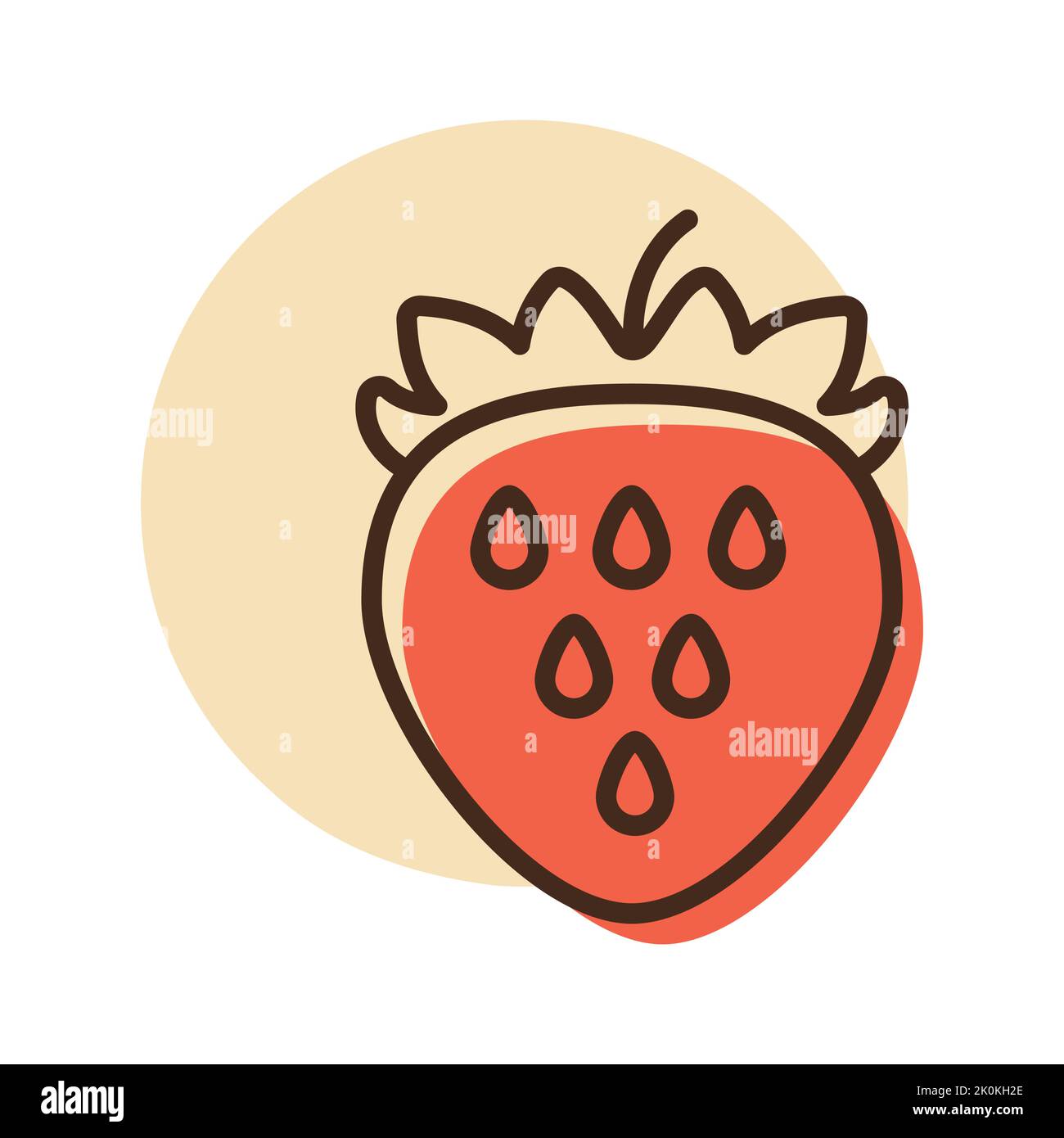 Strawberry vector isolated icon. Graph symbol for food and drinks web ...