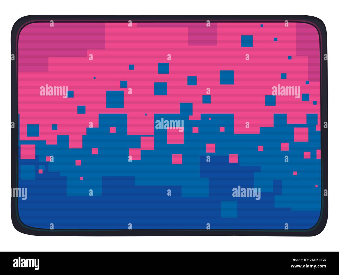 Pixel corner abstract Cut Out Stock Images & Pictures - Alamy