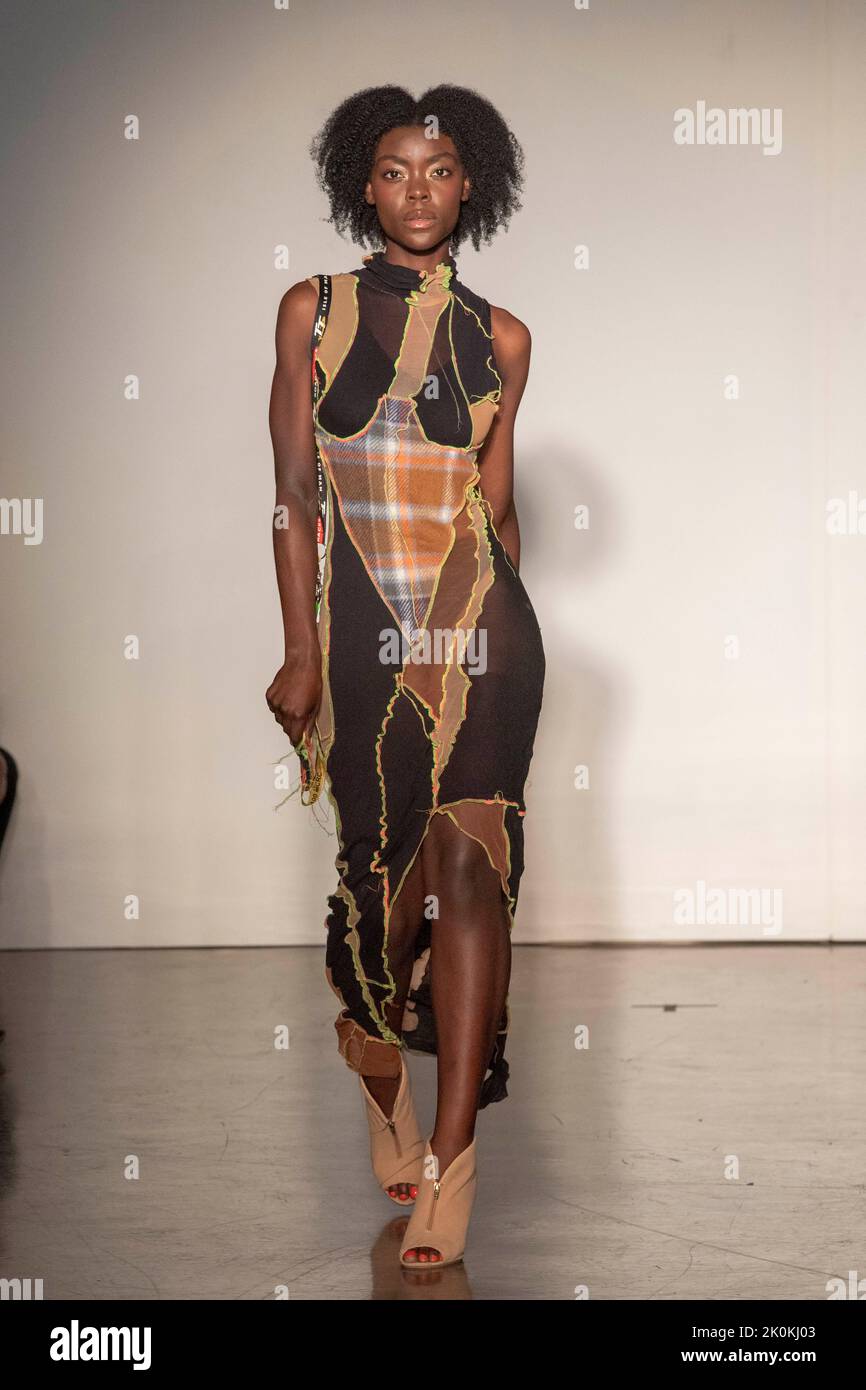 New York, USA. 10th Sep, 2022. EDITORIAL USE ONLY Model on catwalk for ...