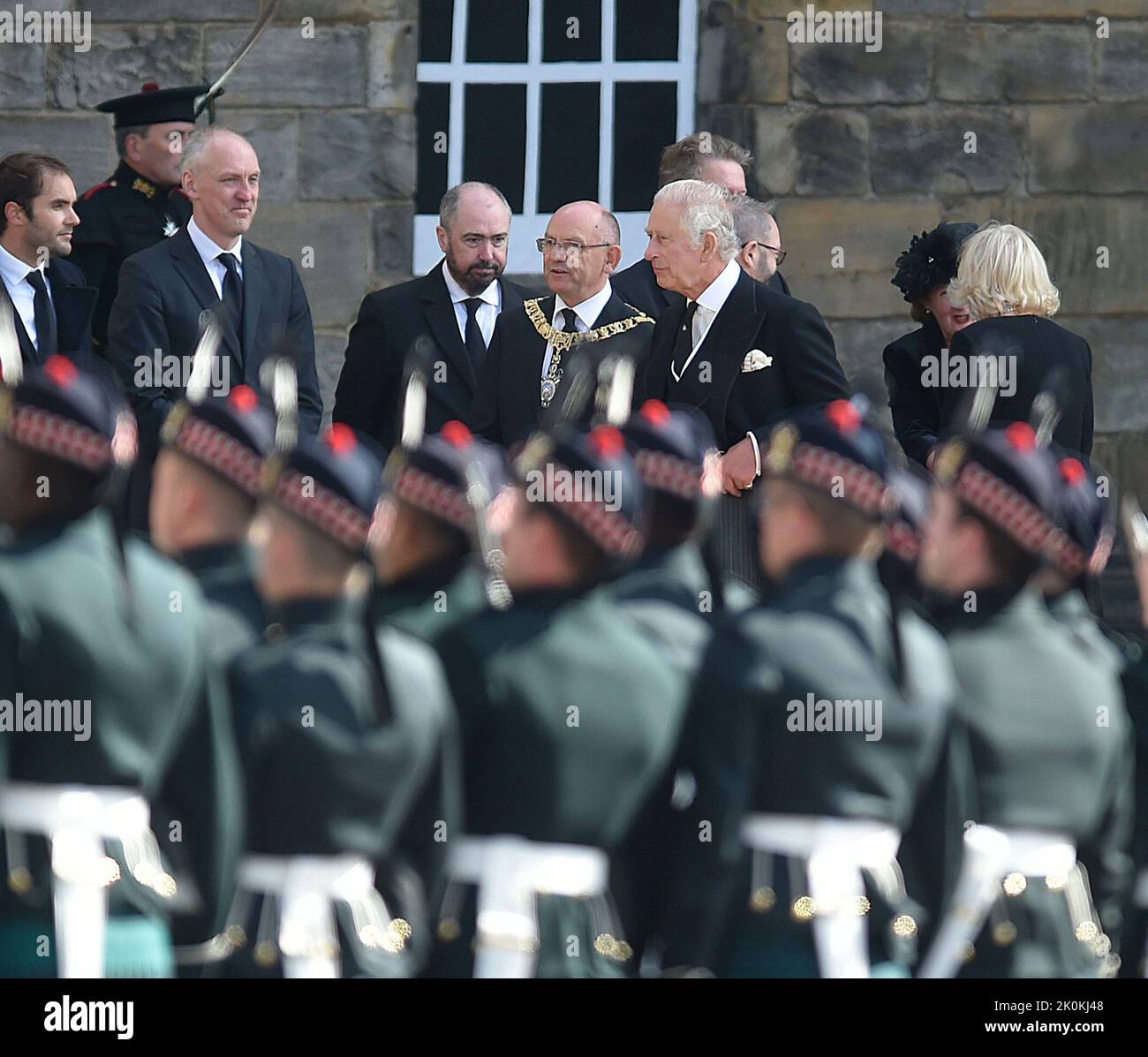 King Charles III and the Queen Consort with Edinburgh Lord Provost ...
