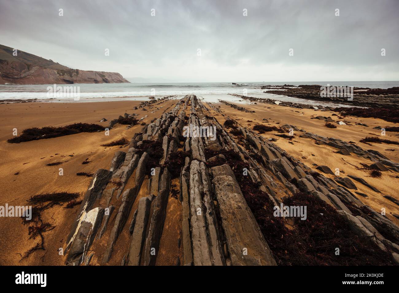 Coastal landscape of Zumaya beach Stock Photo - Alamy