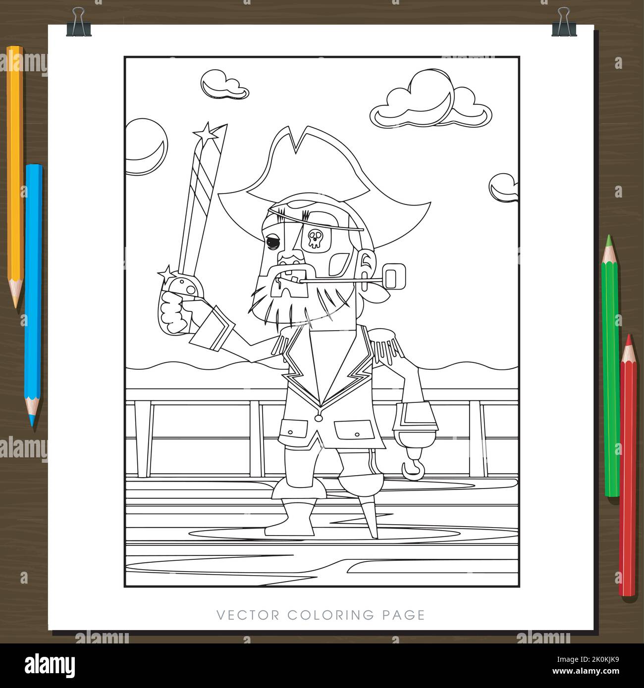 Draw pirate Stock Vector Images - Alamy