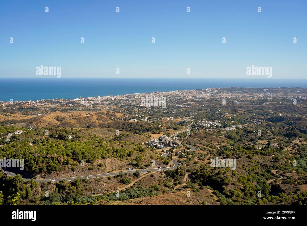 Fuengirola Spain. Aerial view of Fuengirola, Costa del Sol, Andalusia ...