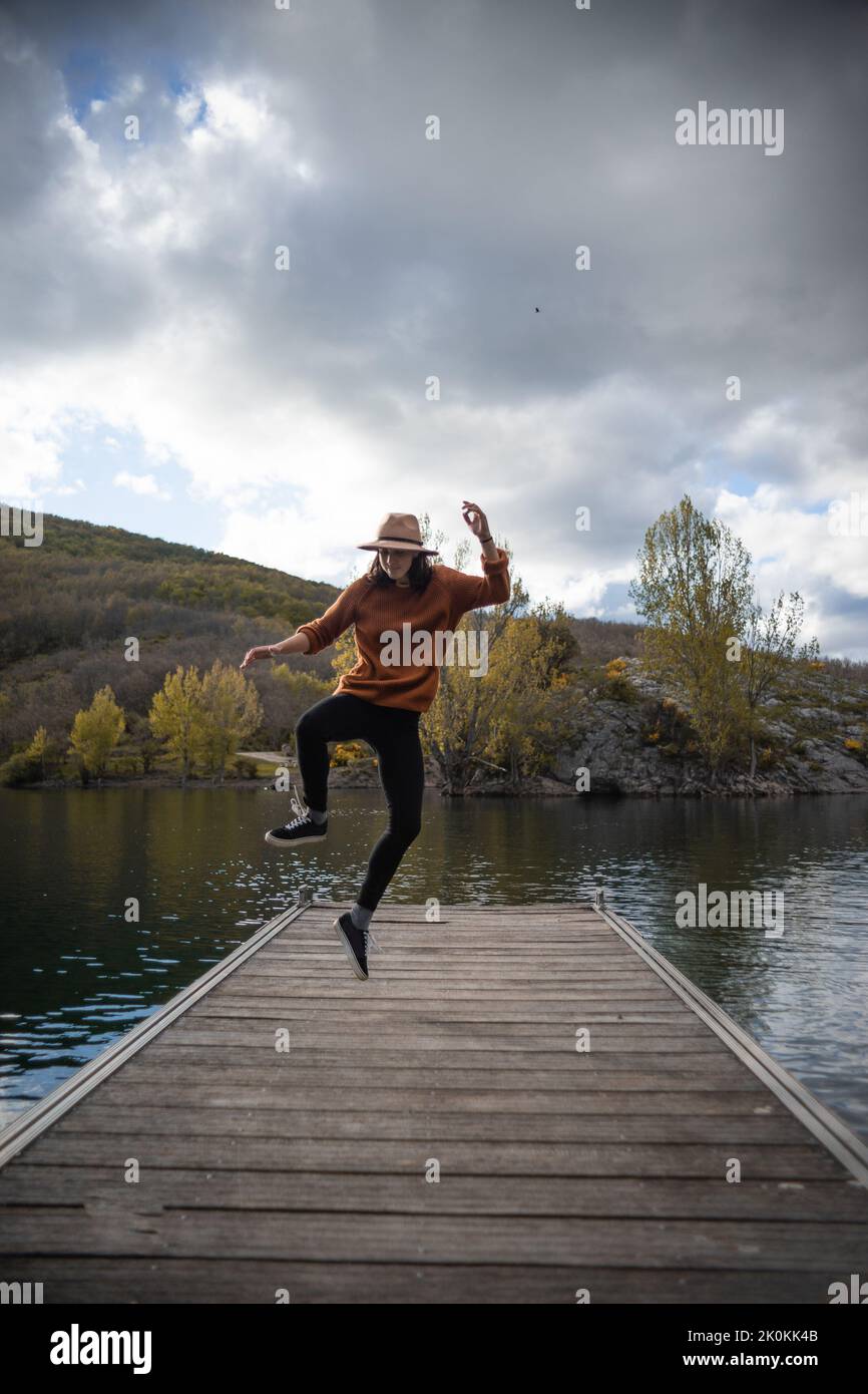 Heel click jump hi-res stock photography and images - Alamy