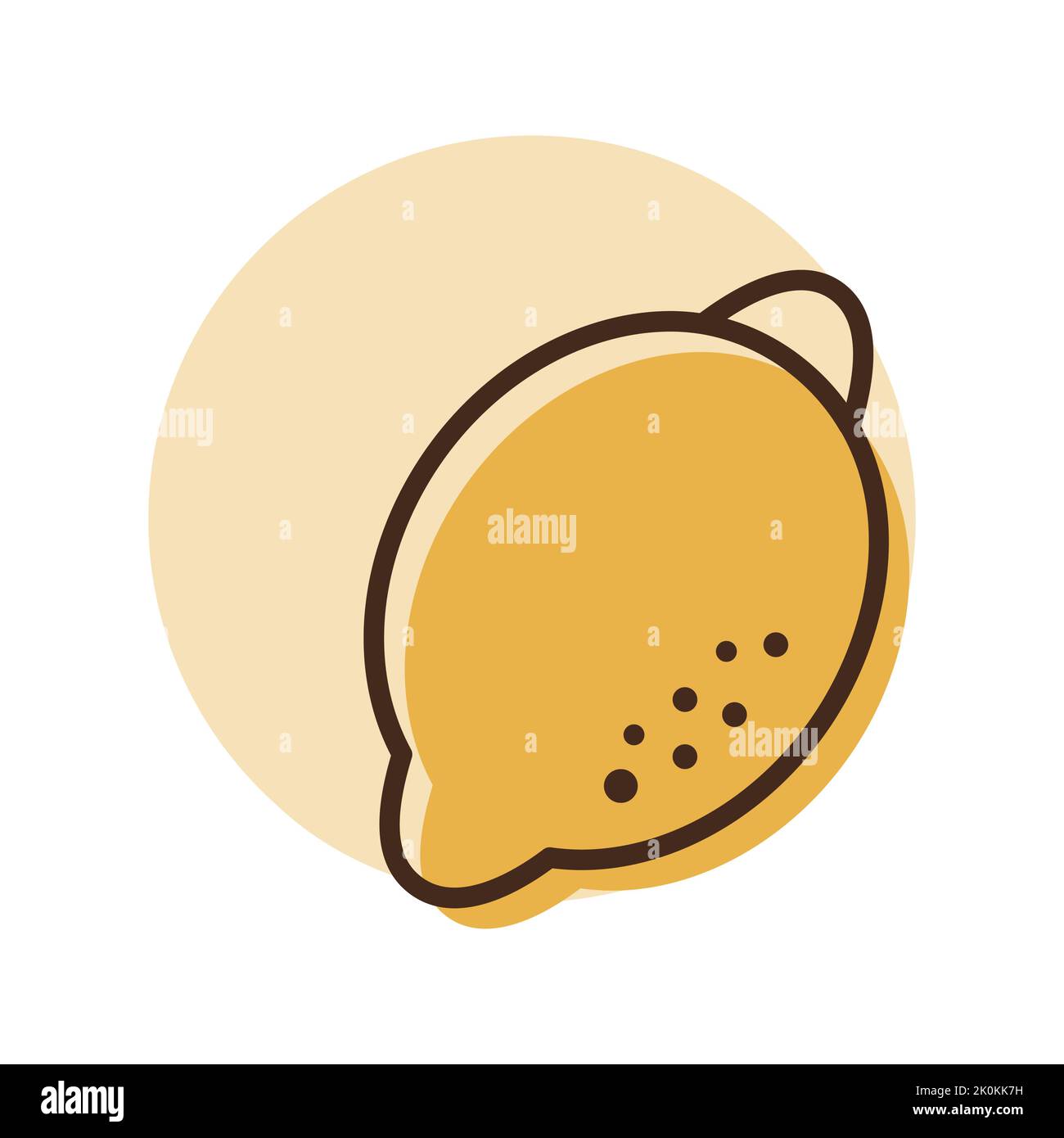 Lemon vector isolated icon. Graph symbol for food and drinks web site ...