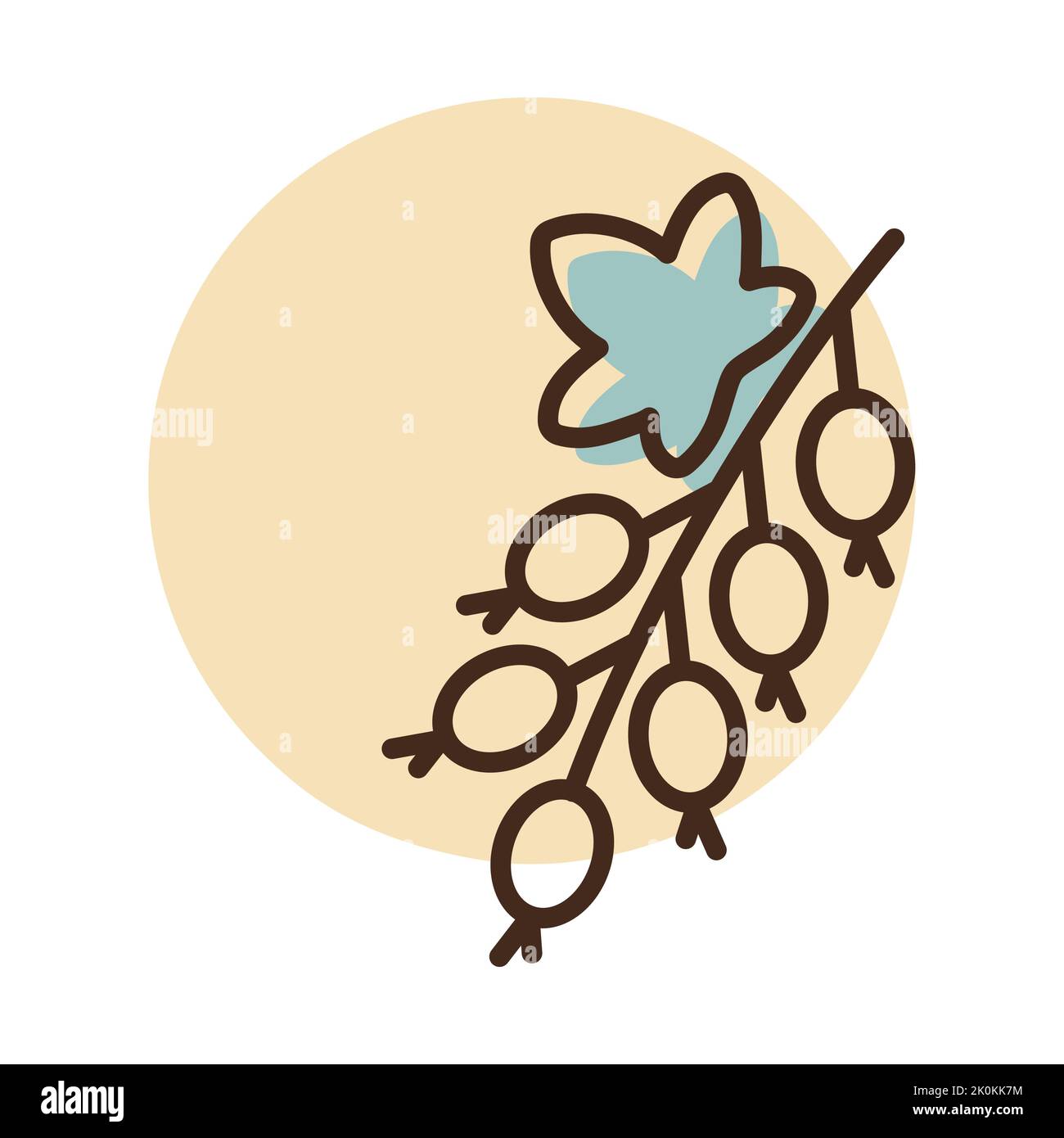 Currant berry vector isolated icon. Graph symbol for food and drinks ...