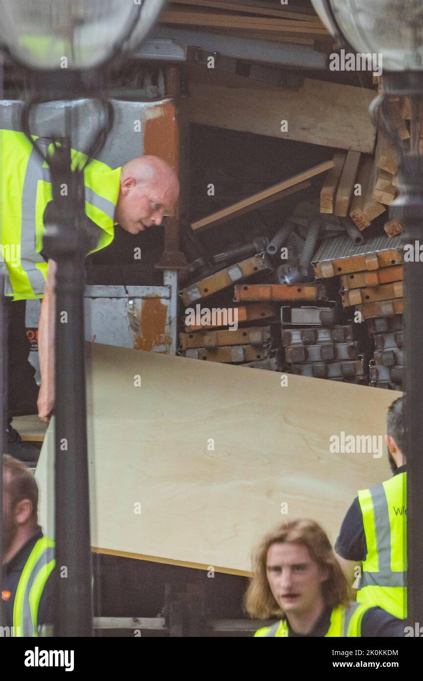 London, UK. 12th Sep, 2022. The catafalque (a raised platform upon ...