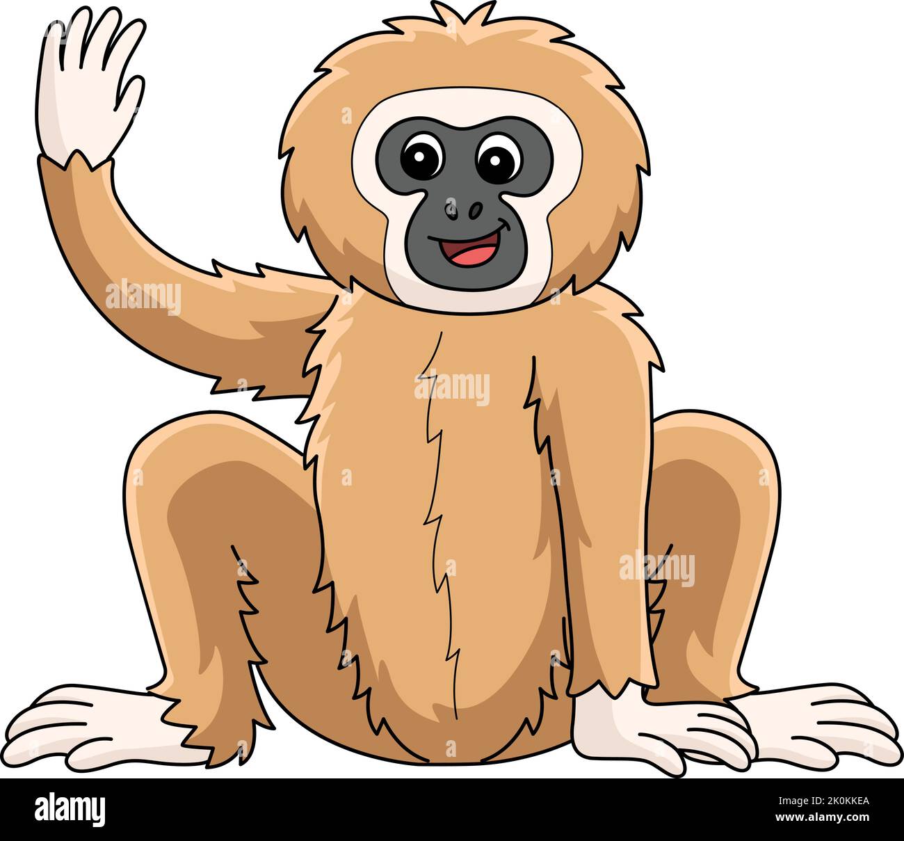 Gibbon Animal Cartoon Colored Clipart Stock Vector Image & Art - Alamy