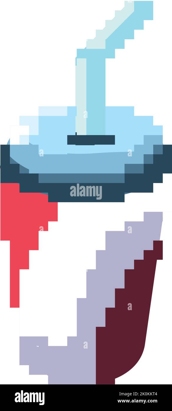 flat pixelated shake cup Stock Vector Image & Art - Alamy