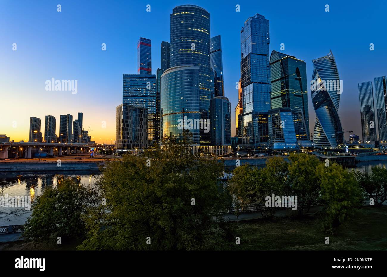 Moscow sunset city skyline hi-res stock photography and images - Alamy