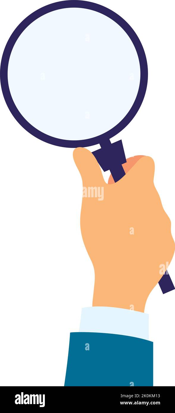 hand with loupe Stock Vector Image & Art - Alamy