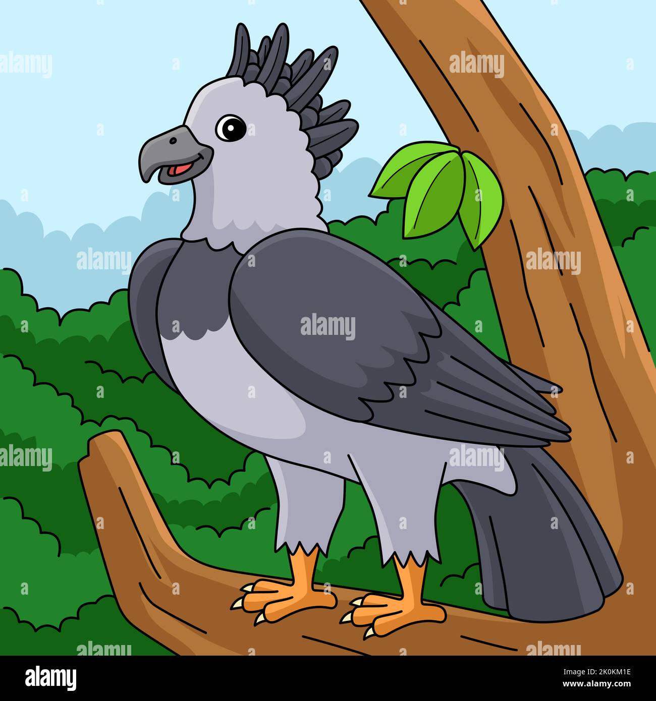 Harpy Eagle Animal Colored Cartoon Illustration Stock Vector Image ...