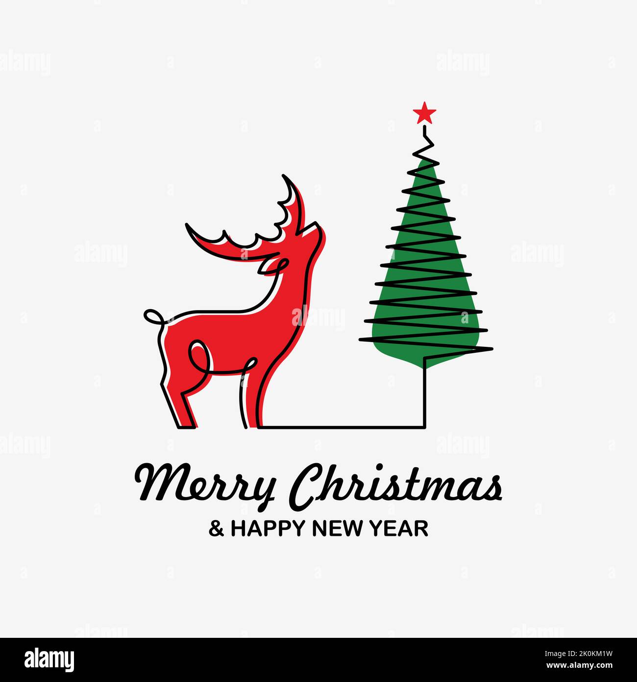 Christmas tree minimalist one Cut Out Stock Images & Pictures - Alamy