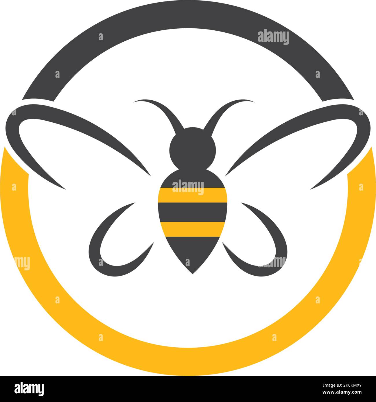 Bee Logo Template vector icon illustration design Stock Vector Image ...
