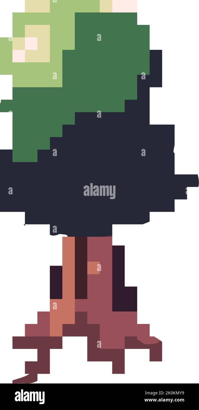 flat pixelated tree Stock Vector Image & Art - Alamy