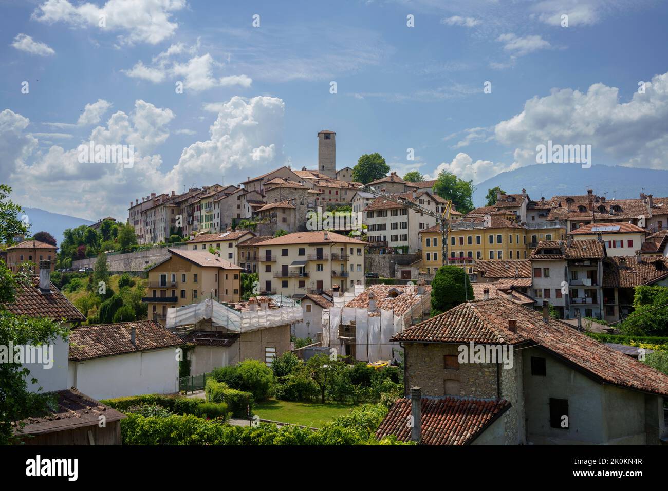 Exterior of historic buildings of Feltre, Belluno province, Veneto ...