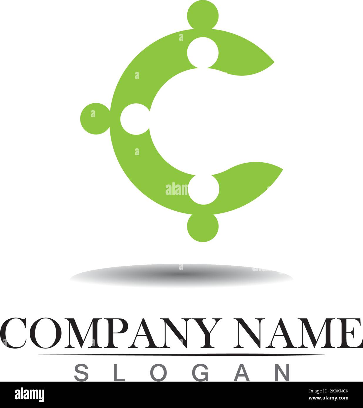 C people logo design vector Stock Vector Image & Art - Alamy