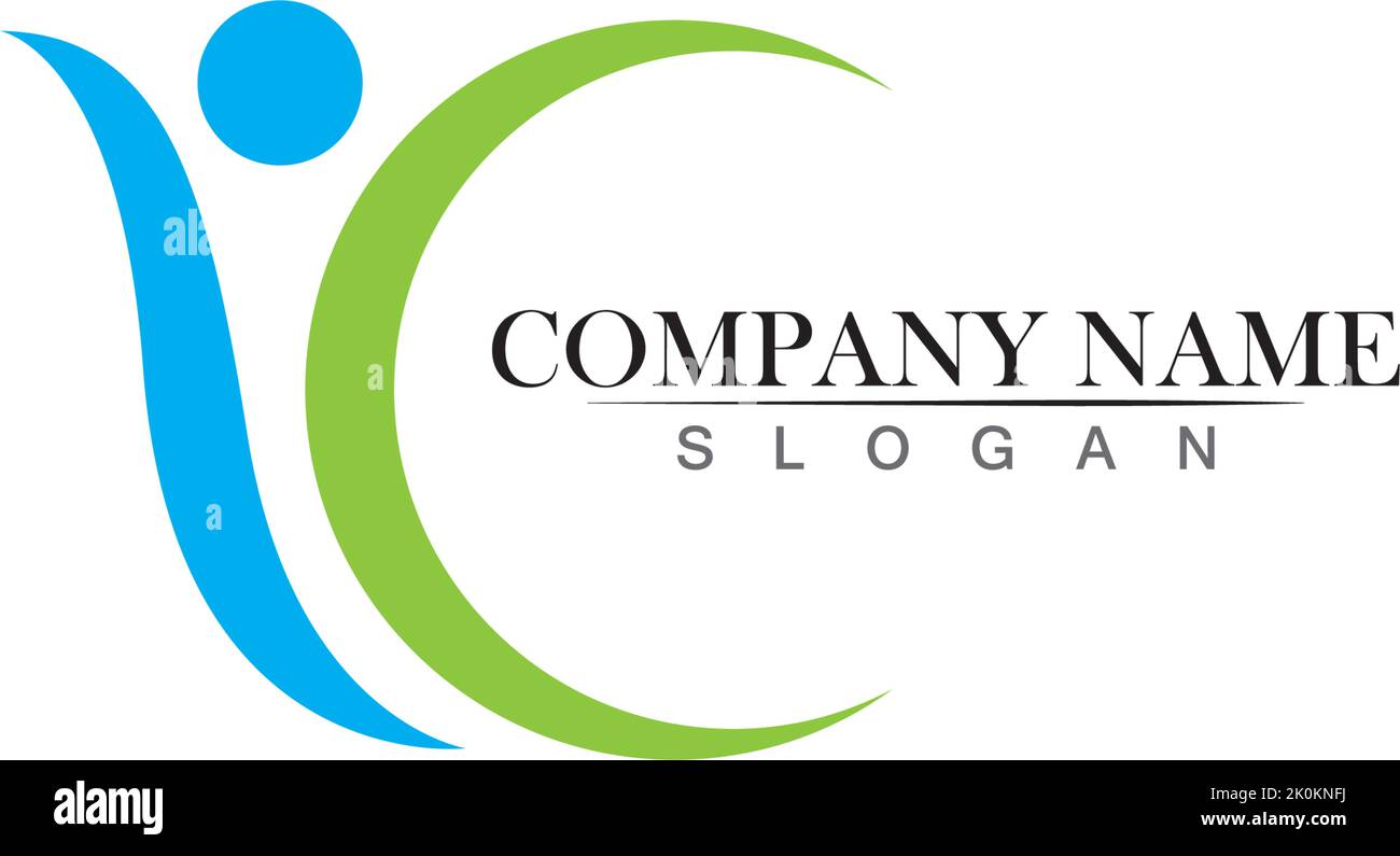 C people logo design vector Stock Vector Image & Art - Alamy