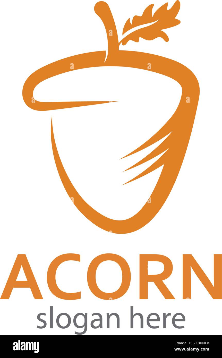 Acorn logo illustration vector template Stock Vector Image & Art - Alamy