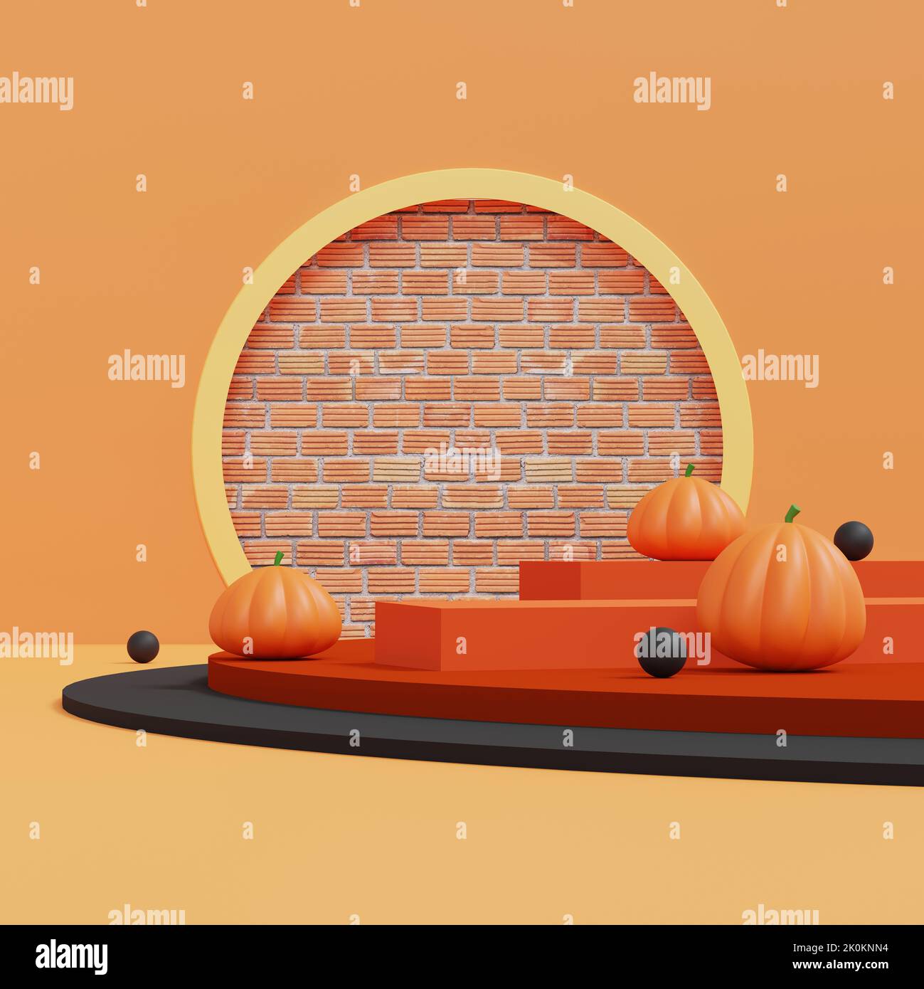 halloween background. colorful podium on stage with red and purple ...