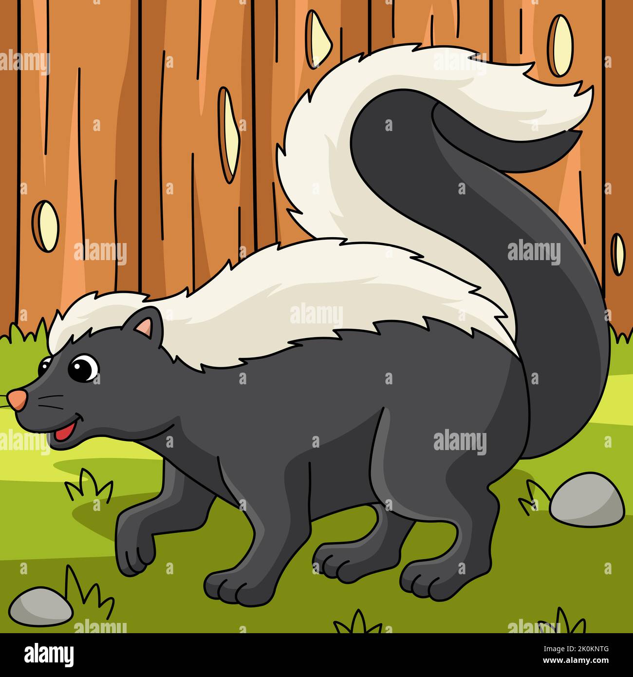 Skunk Animal Colored Cartoon Illustration Stock Vector Image & Art - Alamy