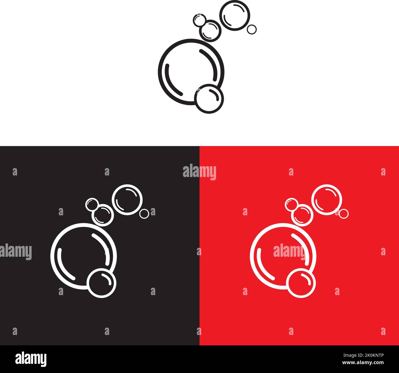 Bubble logo template vector icon illustration design Stock Vector Image ...