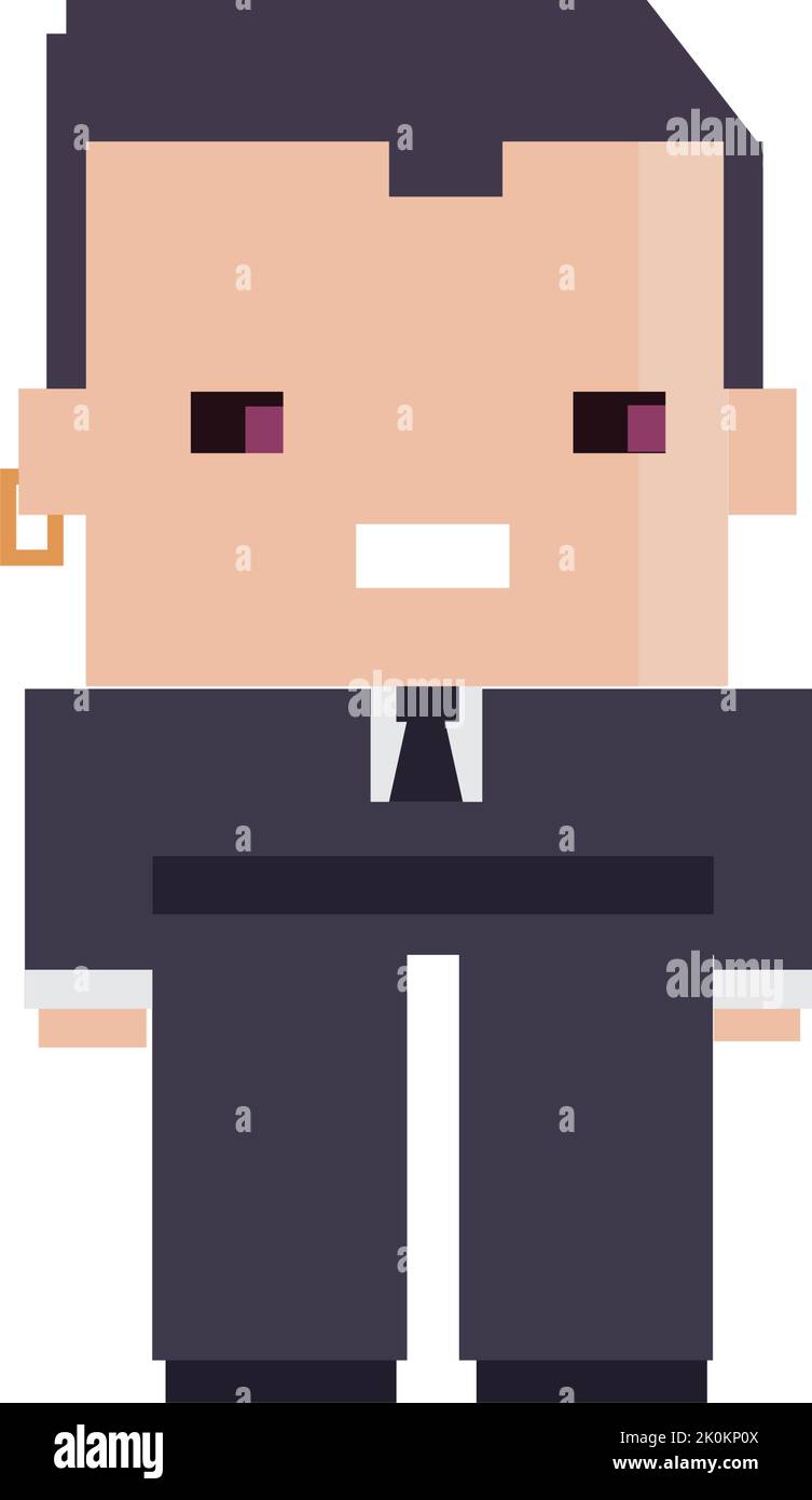 flat 8-bit man illustration Stock Vector Image & Art - Alamy