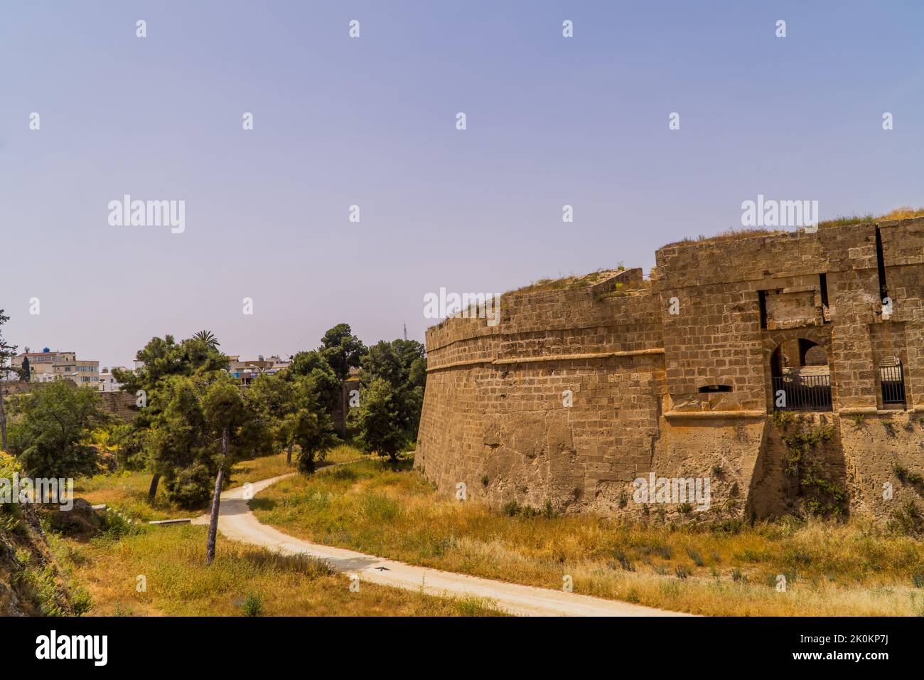 The fortress walls of the Walled City of Famagusta, Cyprus Stock Photo ...