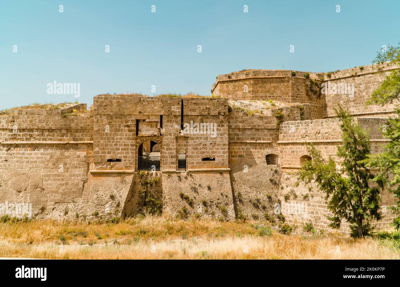 The fortress walls of the Walled City of Famagusta, Cyprus Stock Photo ...