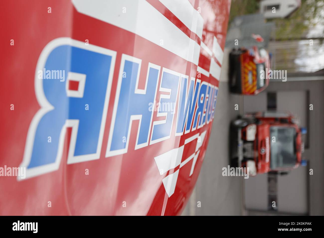 Wernigerode, Germany. 12th Sep, 2022. View of emergency vehicles of the ...