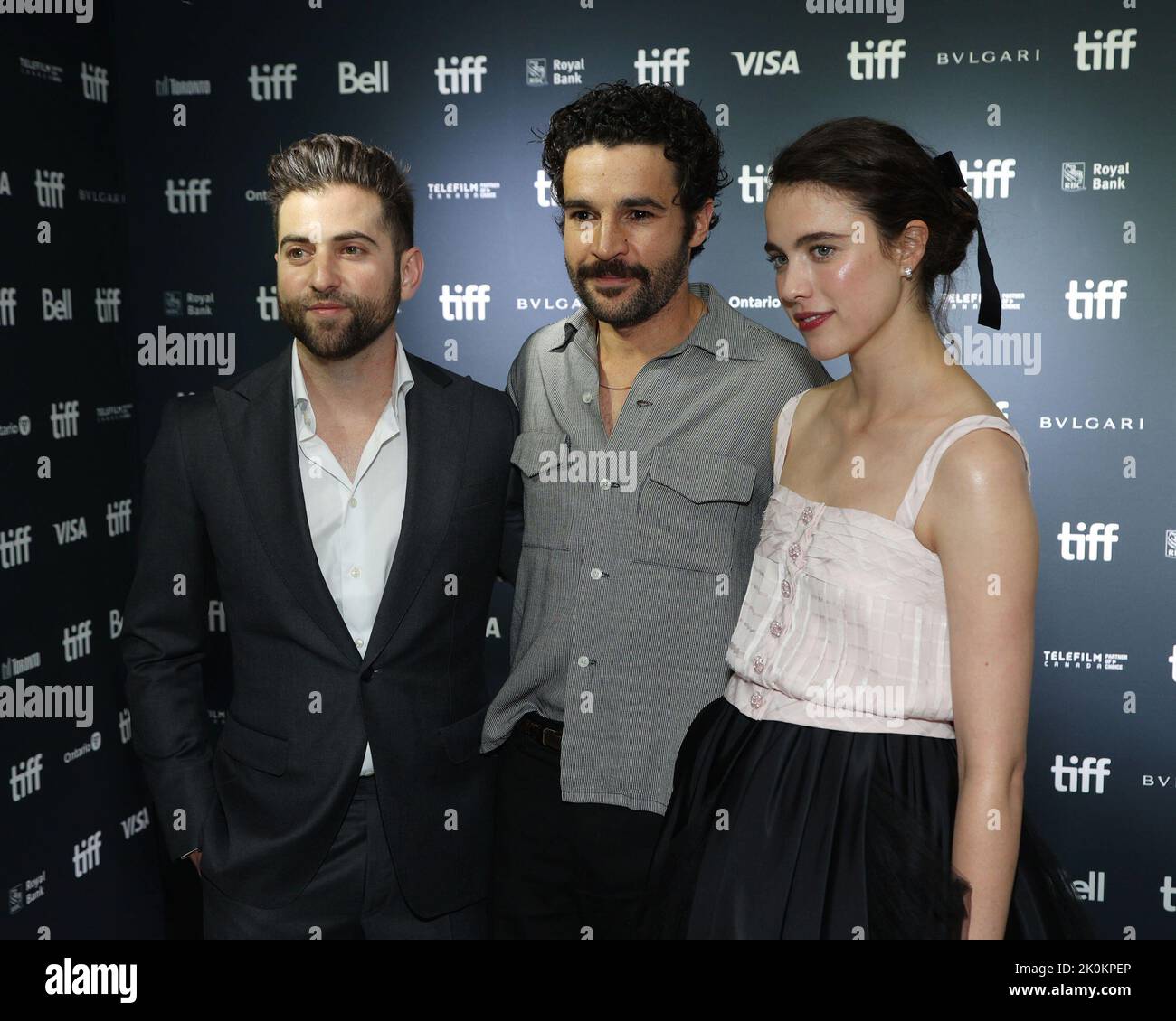 Toronto, ON. 11th Sep, 2022. Zachary Wigon, Christopher Abbott, Margaret Qualley at arrivals for ...