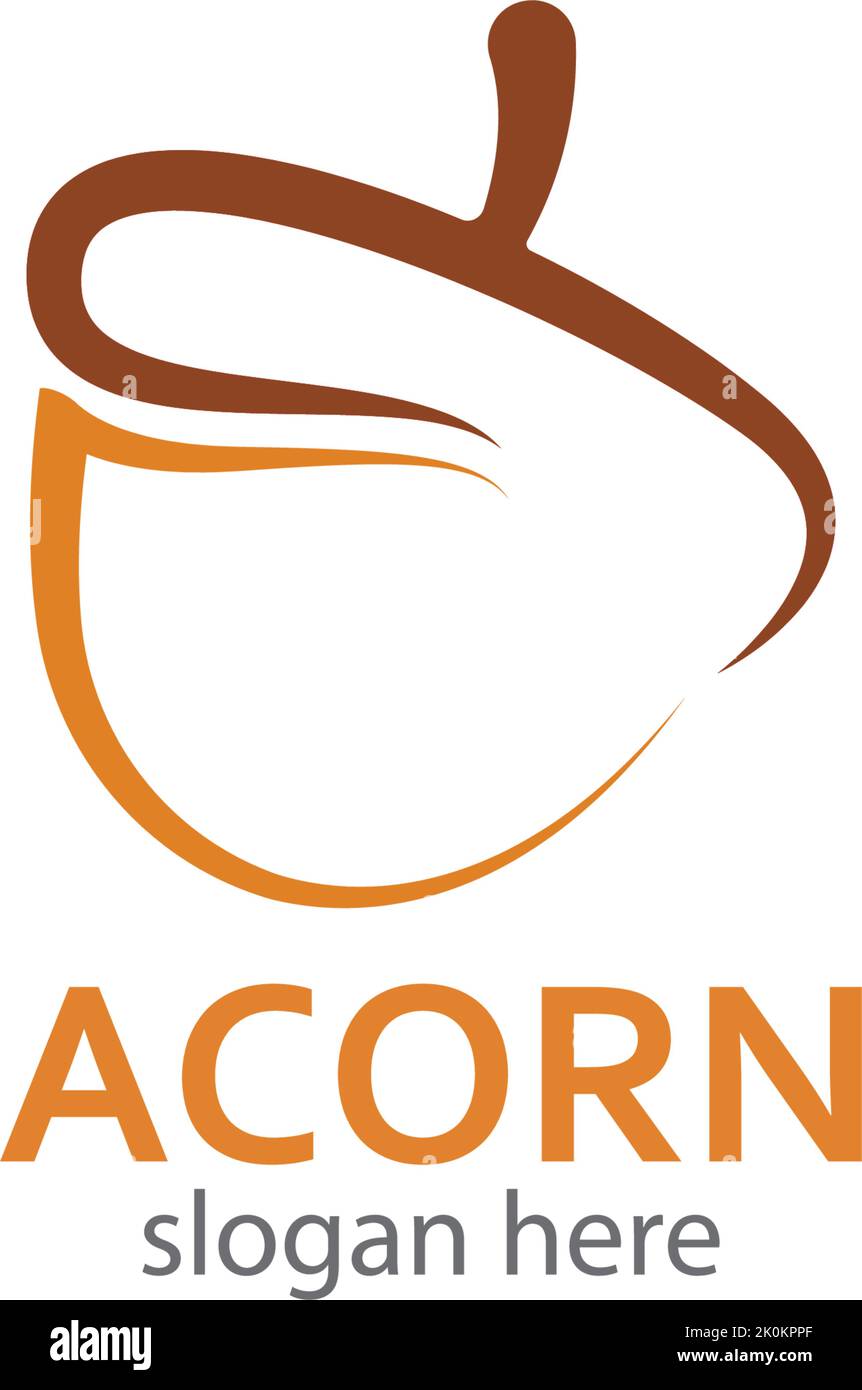Acorn logo illustration vector template Stock Vector Image & Art - Alamy