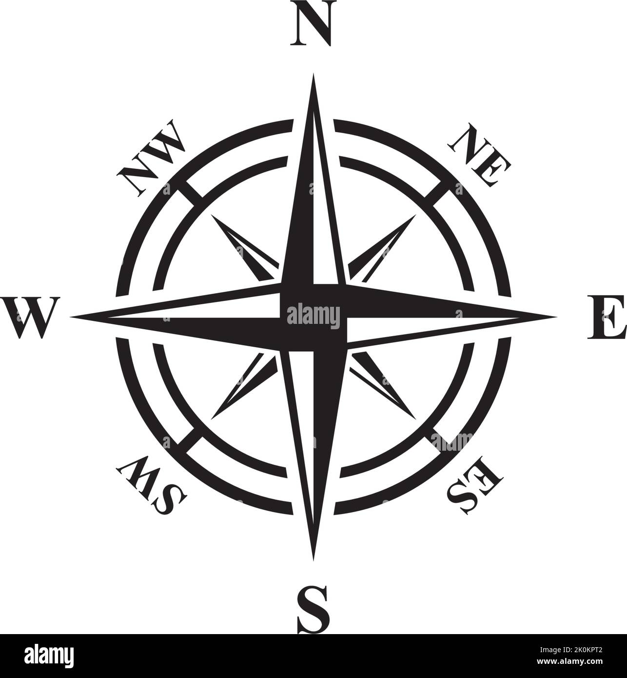 Vector - Compass signs and symbols logo Stock Vector Image & Art - Alamy