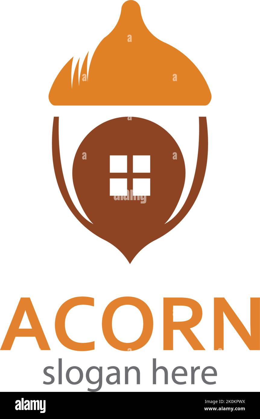 Acorn logo illustration vector template Stock Vector Image & Art - Alamy