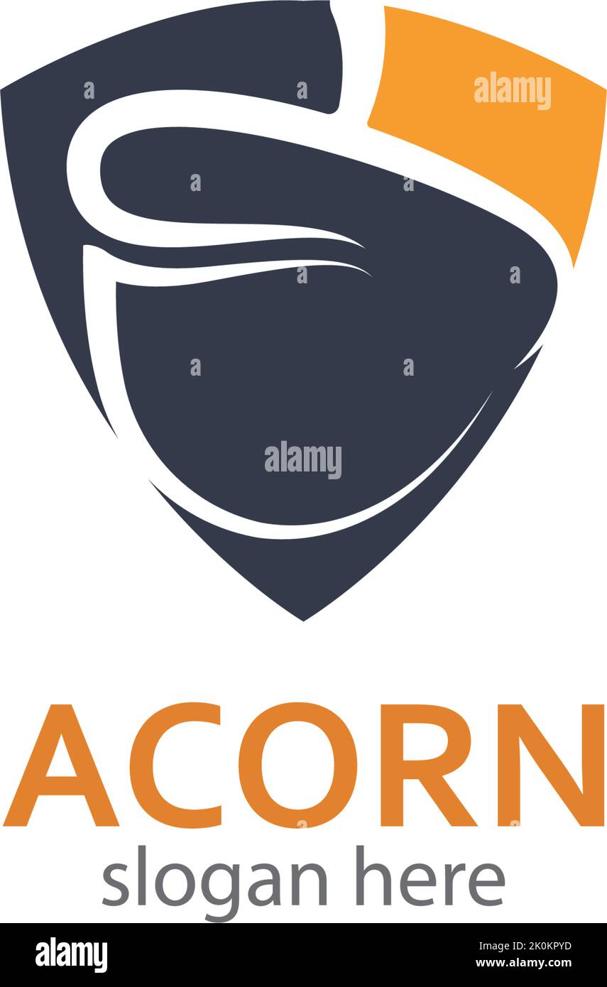 Acorn logo illustration vector template Stock Vector Image & Art - Alamy