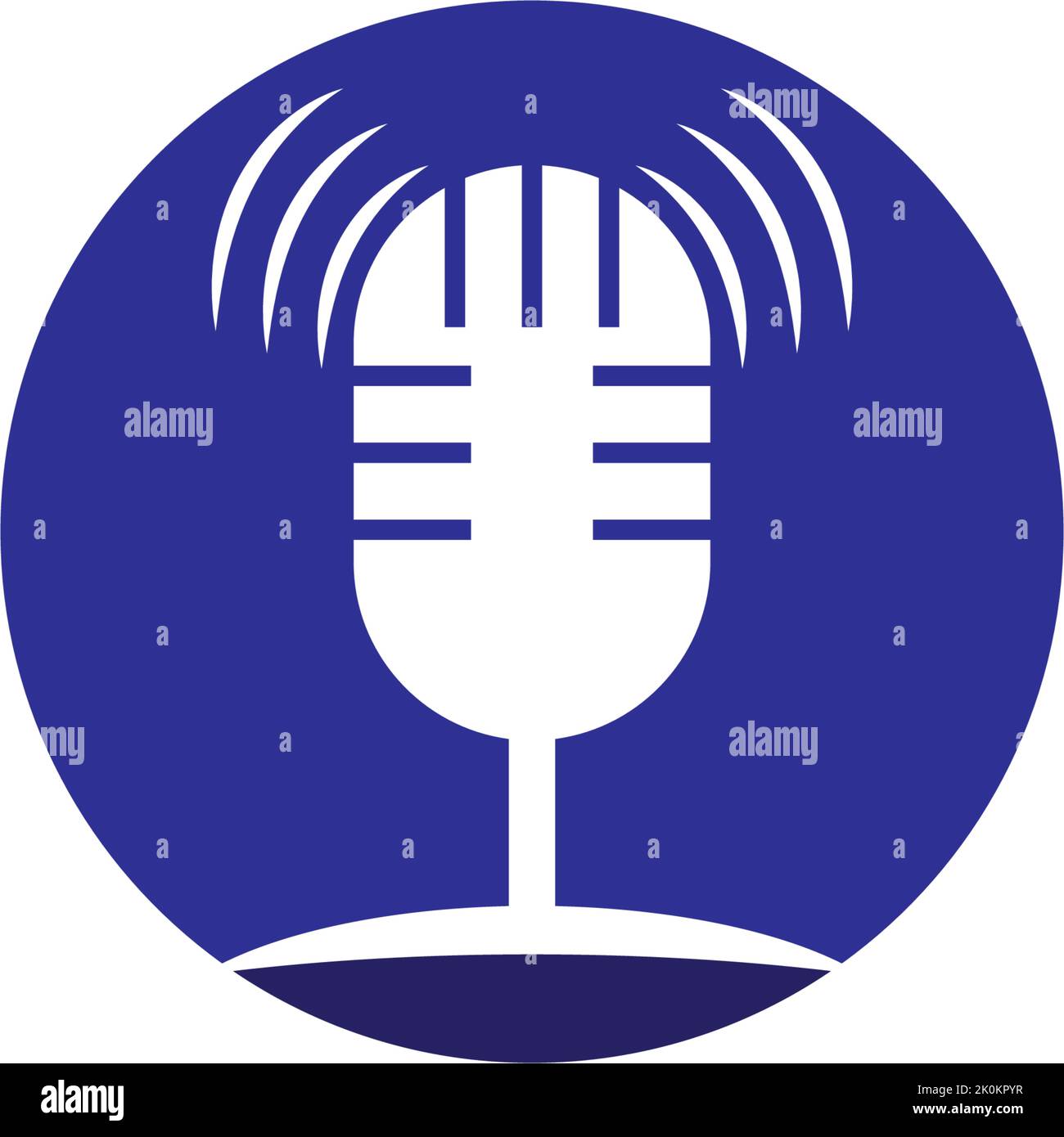 Microphone icon logo vector template Stock Vector Image & Art - Alamy