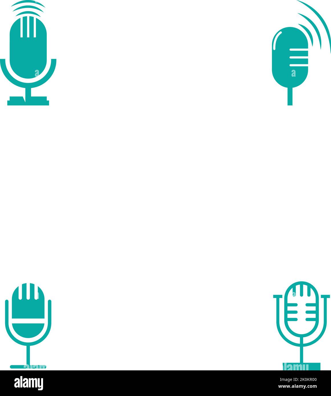 Microphone icon logo vector template Stock Vector Image & Art - Alamy